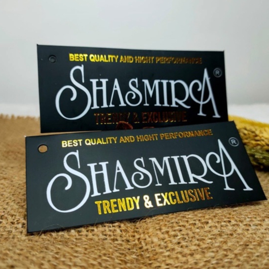 Jual label hangtag premium/hangtag foil embos/hangtag timbul/label ...