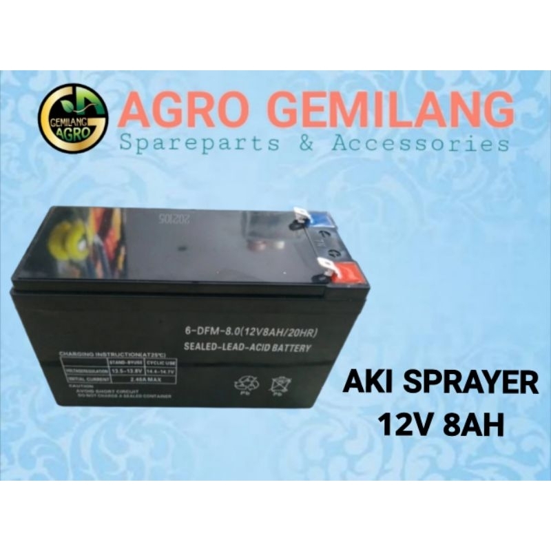 Jual BATTERY AKI SPRAYER ELEKTRIK TANGKI SEMPROT BATTERY TANGKI SEMPOT CAS 12V 8AH | Shopee ...