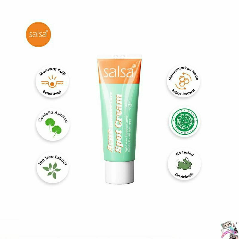 Jual SALSA Acne Spot Cream 15gr | CREAM ACNE WAJAH | Shopee Indonesia