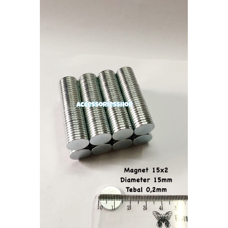 Jual Magnet bulat NEODYMIUM putih 15x2-1pcs | Shopee Indonesia