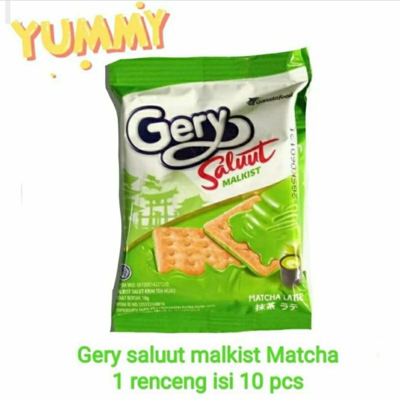 Jual gery saluut malkist matcha salut | 1 renceng isi 10 bks | Shopee ...