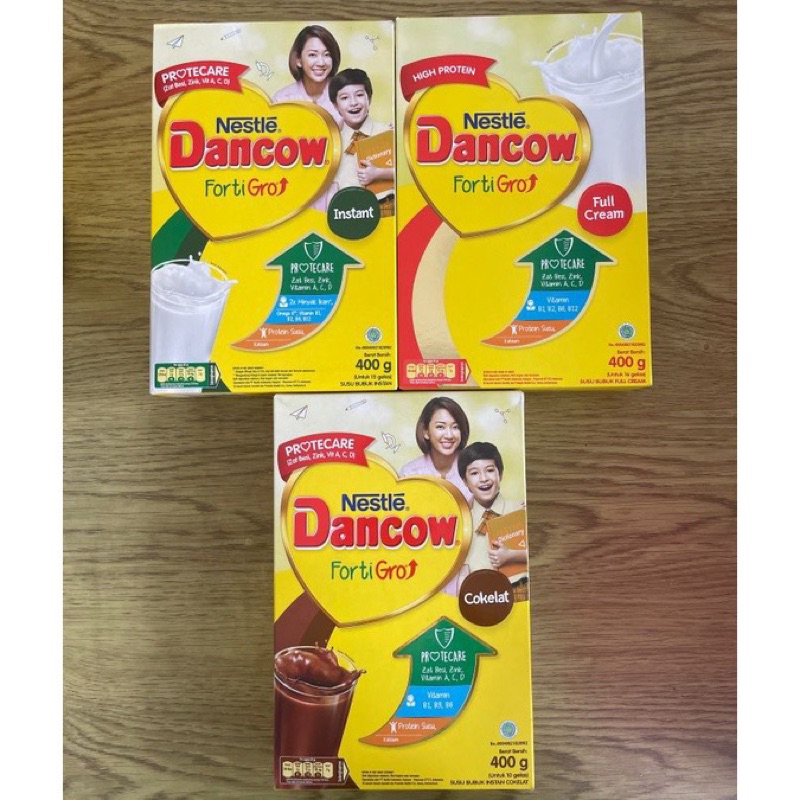 Jual DANCOW FORTIGRO INSTAN COKLAT/ INSTANT/ FULL CREAM 400gr | Shopee ...