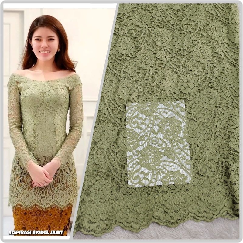 Jual Brokat Katun Motif Mawar, Bahan kebaya | Shopee Indonesia