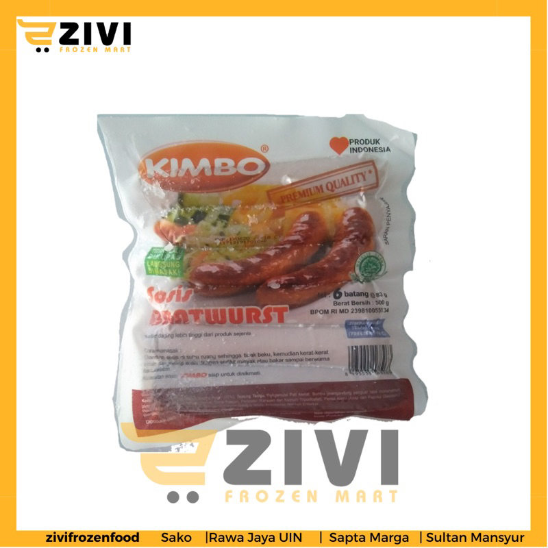 Jual Kimbo Sosis Jumbo 500g isi 6 / frozen food / kimbo / sosis sapi ...