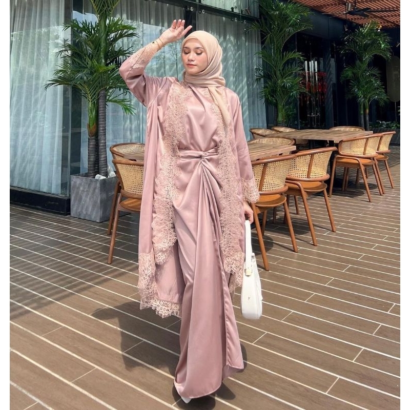 Jual Zeba Outer Set Baju Kurung Malay - Outer silk dress lebaran satin ...