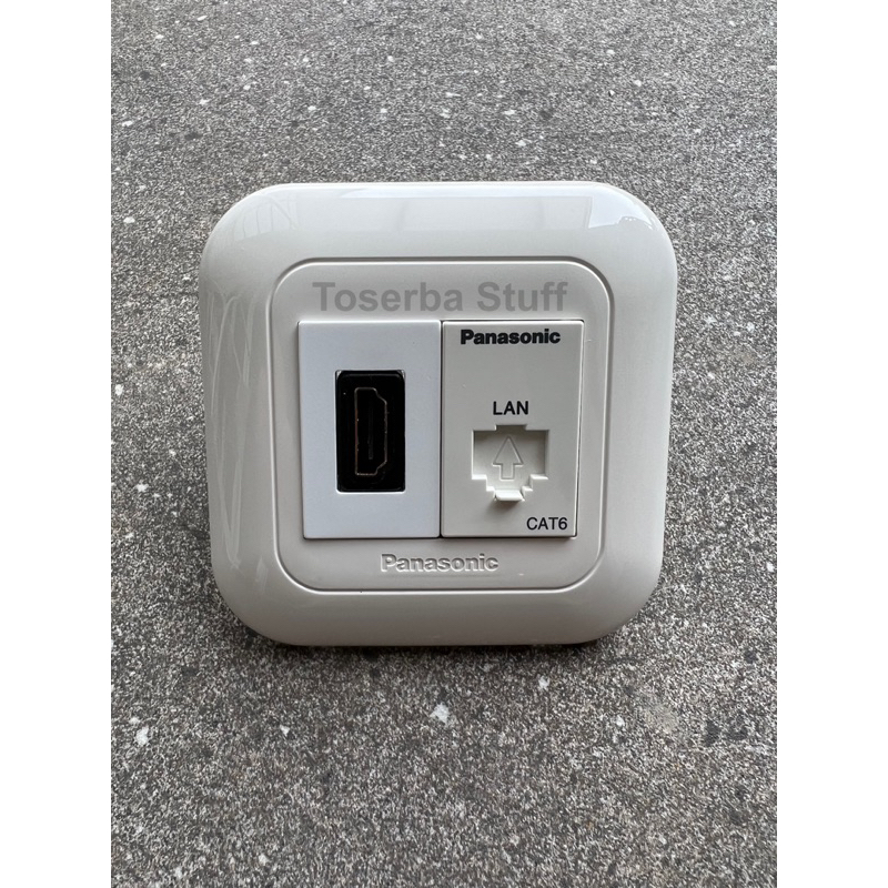 Jual STOPKONTAK PANASONIC OUTLET PORT LAN DATA ETHERNET CAT6 NETWORK ...