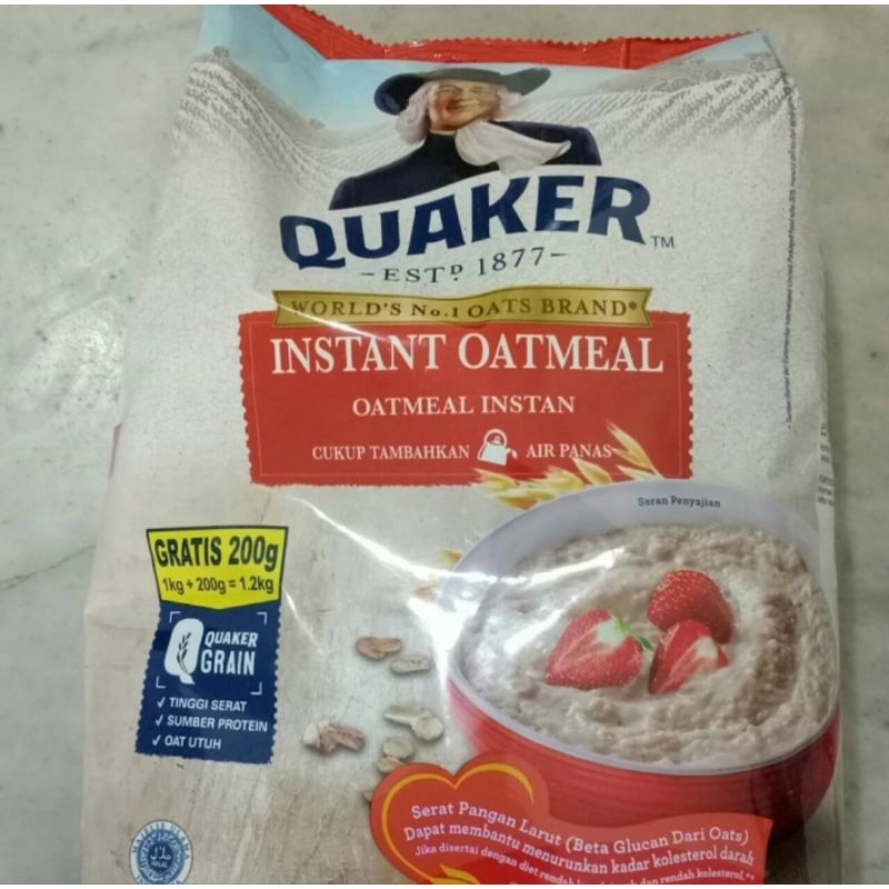 Jual Quaker Instant Oatmeal 1200 gr (READY) | Shopee Indonesia
