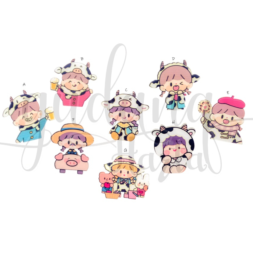 Jual Pin Akrilik Cow Costume Bros Tas Hijab Motif Sapi Memakai Baju ...