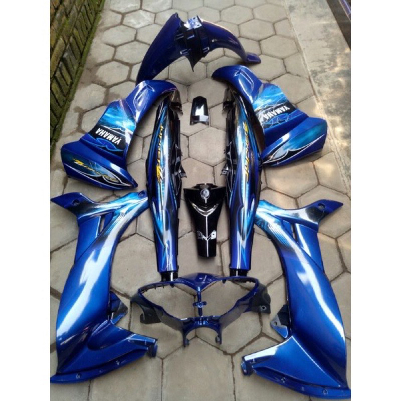 Jual COVER BODY HALUS FULLSET JUPITER Z NEW BURHAN BIRU HITAM | Shopee ...