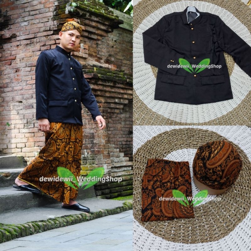 Jual [Full Set] Pakaian Adat Sunda / Beskap + Jarik + Blangkon | Model ...