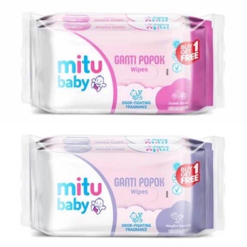 Jual Tissu Basah Mitu Buy 1 get 1 (50 sheet ) | Shopee Indonesia