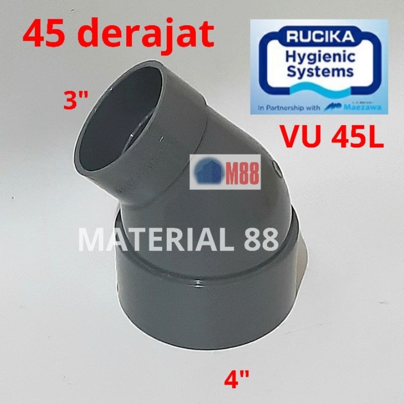 Jual Keni 45 drjt 4 x 3 RUCIKA VU45L Increaser Elbow 4x3 Special ...