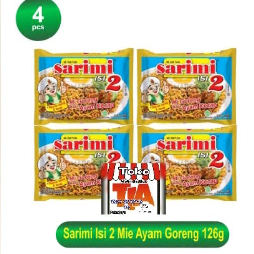 Jual Sarimi Isi 2 Mie goreng Ayam kecap 126 gr Paket isi 4 biji/Sukses ...