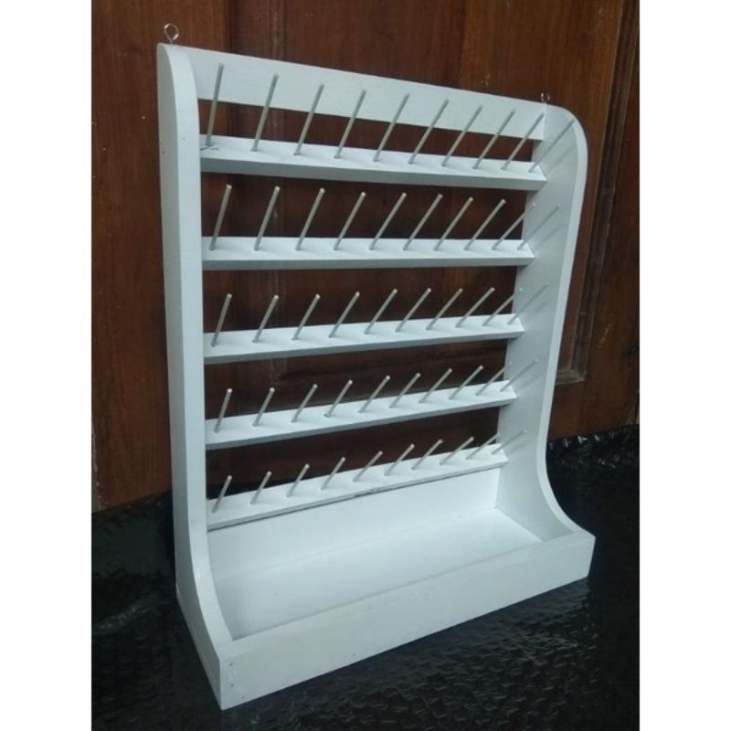 Jual Rak benang jahit warna putih isi 50 benang | Shopee Indonesia