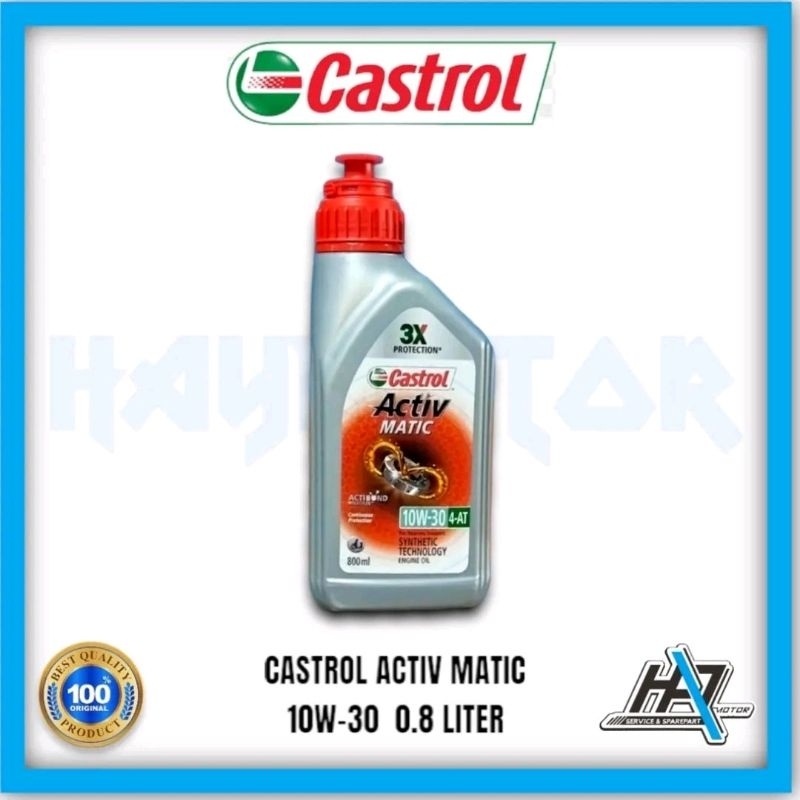 Jual Oli mesin Castrol Active Matic Synthetic SAE 10W-30 kemasan 0.8 ...