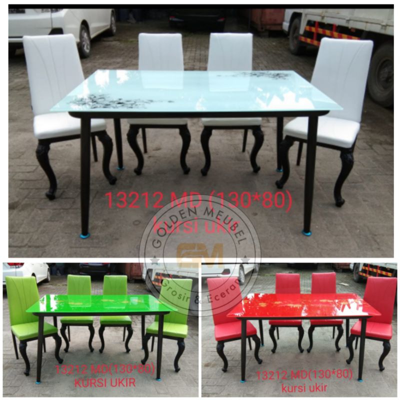 Jual Meja Makan Import 4 Person Kaki Ukir | Shopee Indonesia