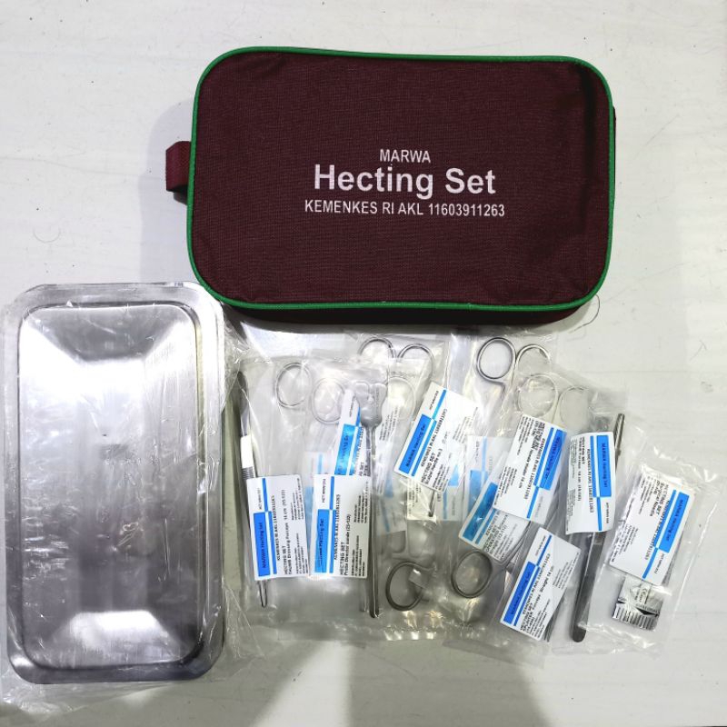 Jual Hecting Set Hekting Set Alat Bedah Operasi Hecting Set + Bag Alat ...