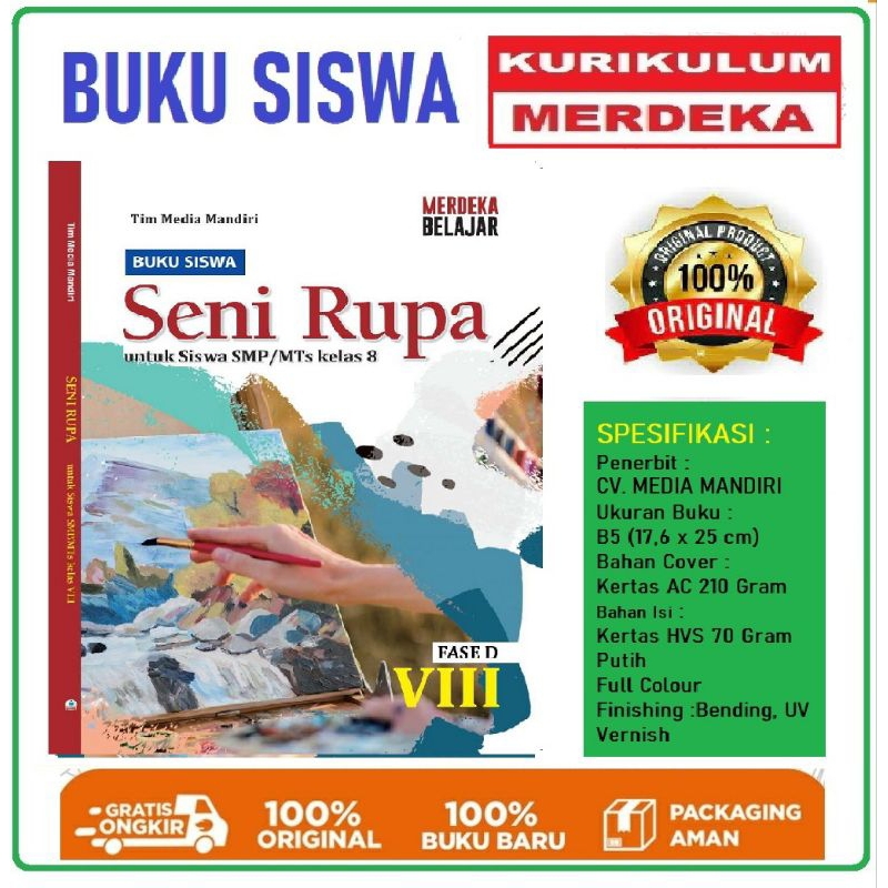 Jual Buku Seni Rupa Smp Kelas 7, Kelas 8, Kelas Kurikulum Merdeka Smp / Mts Kelas vii, viii dan ...