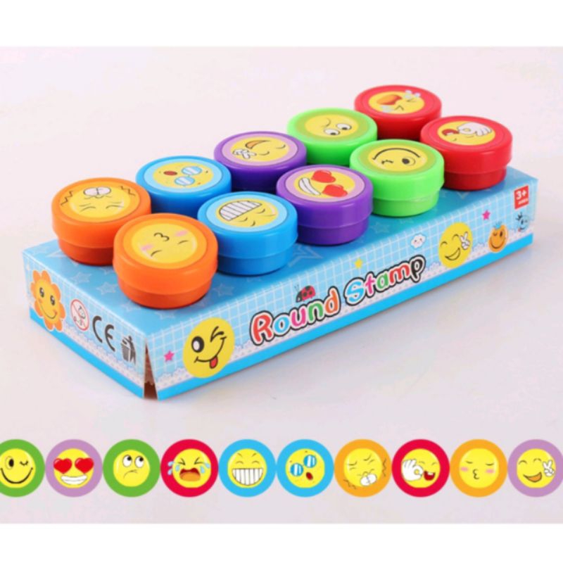 Jual stempel stamp emoji,stamp smiley,stamp untuk anak,stampel lucu dan ...