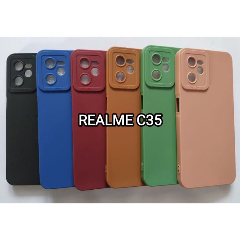 Jual REALME C35 case PRO CAMERA PRO CAMERA CASE SILICON WARNA MACARON ...