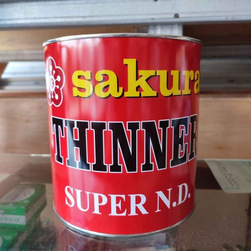 Jual Galon Thinner Sakuran Super ND pengencer campuran cat minyak besi kayu Tiner A | Shopee ...