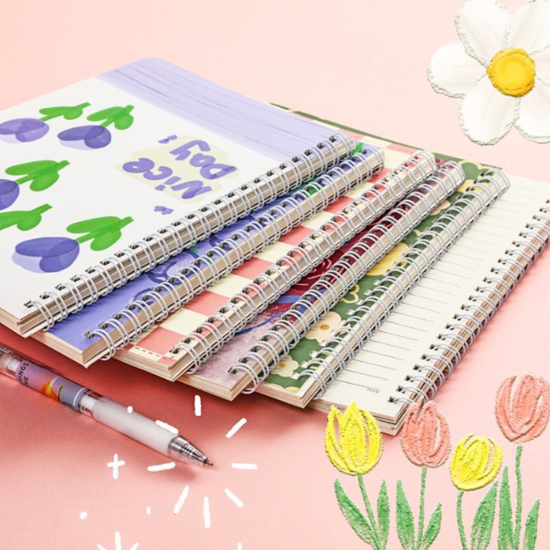 Jual KIANDAA NOTEBOOK A5 BERGARIS BUKU CATATAN MOTIF LUCU BUNGA BEAR ...