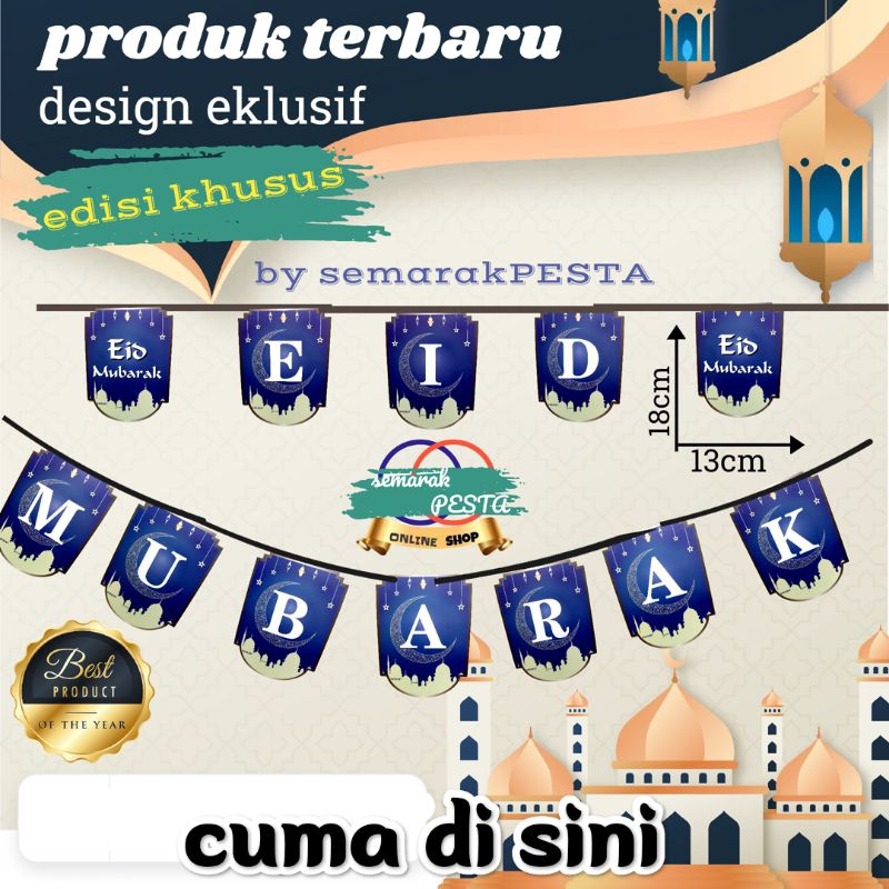 Jual (EDISI KHUSUS) banner EID MUBARAK , tulisan EID MUBARAK, spanduk ...