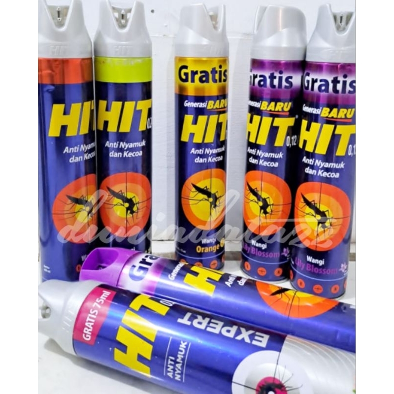 Jual Hit Spray Obat Anti Nyamuk Semprot 415ml+35ml & 600ml+75ml ...