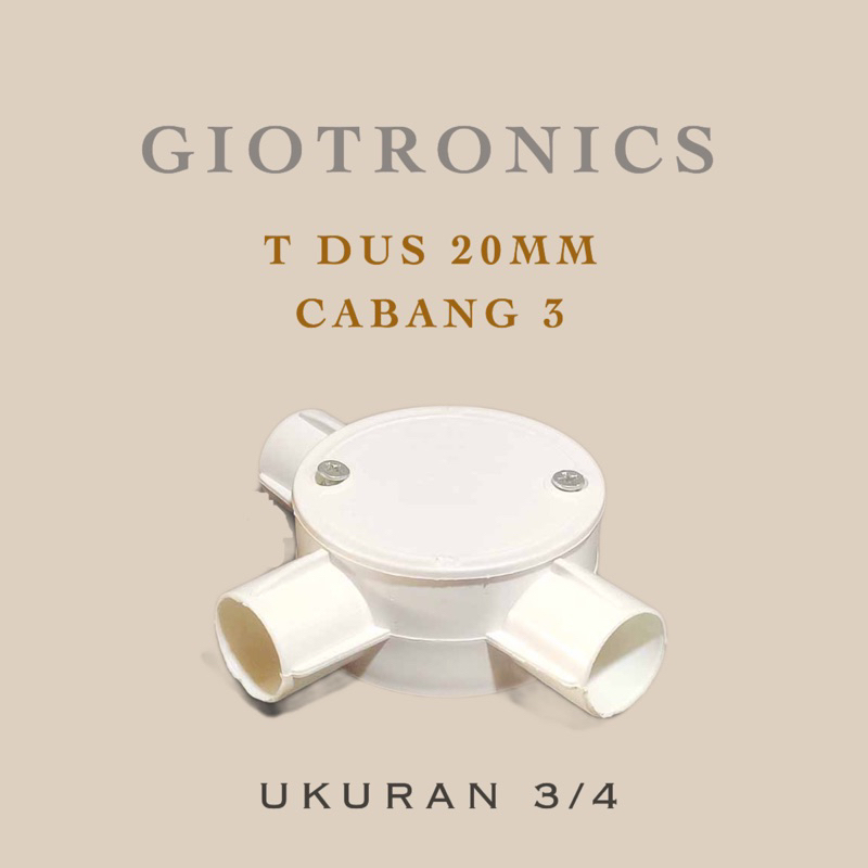 Jual TDUS T DUS TEDUS TIDUS CABANG 3 POLOS UKURAN 20MM ATAU 3/4 ...