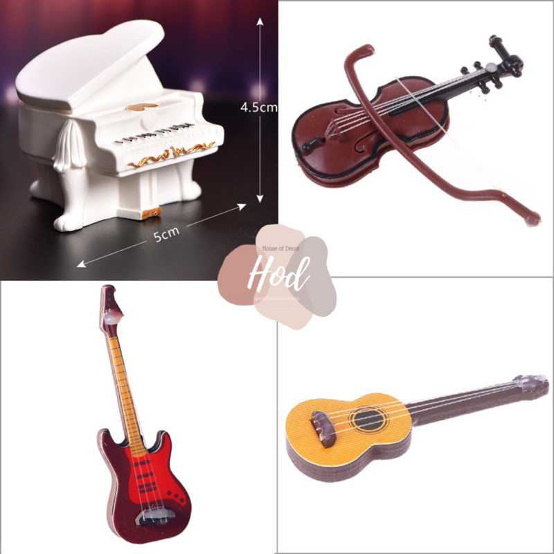 Jual Topper Alat Musik Biola / Gitar / Piano Miniatur Guitar Violin ...