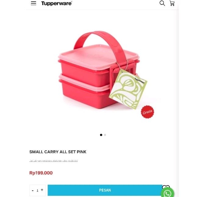 Jual Tupperware Carry set | Shopee Indonesia