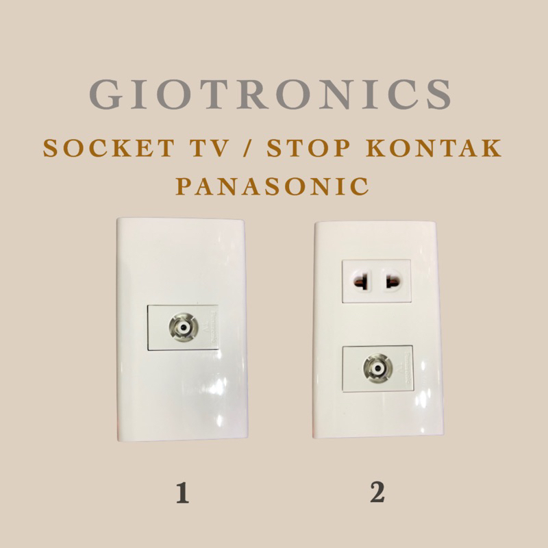 Jual PANASONIC PLAT GANG / SOCKET TV / STOP KONTAK MODEL BARU | Shopee ...
