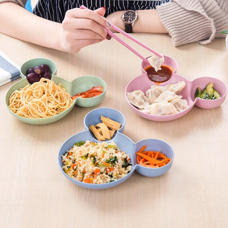 Jual DOM Mangkuk Makan Anak Bentuk Karakter Mickey Mouse Bahan Plastik ...