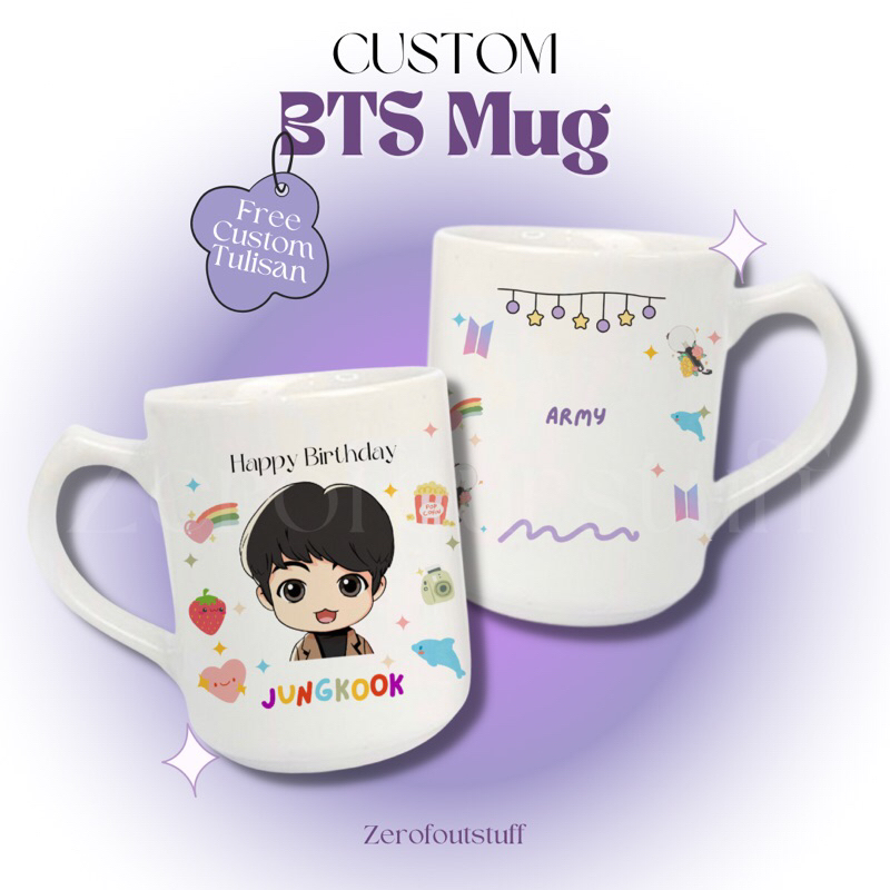 Jual CUSTOM MUG BTS CHARACTER / TINYTAN / KADO ULTAH ULANG TAHUN WISUDA ...
