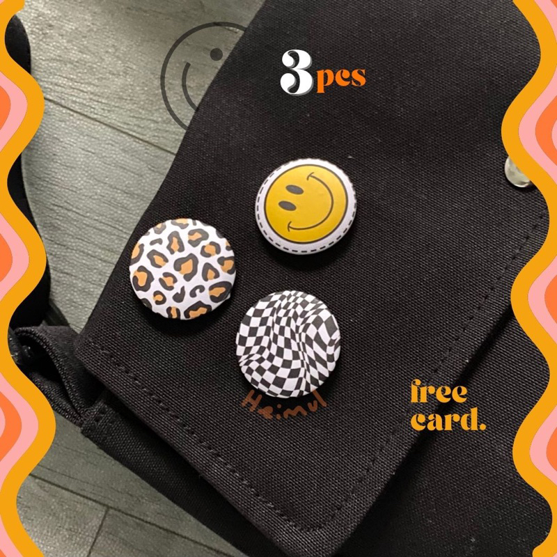 Jual PIN CUTE | Pin Aestetic | kartu ucapan | Pin tas | Shopee Indonesia