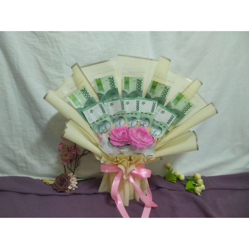 Jual Bouquet Money / Buket uang kosong / Buket wisuda / Buket kado 10 / ...