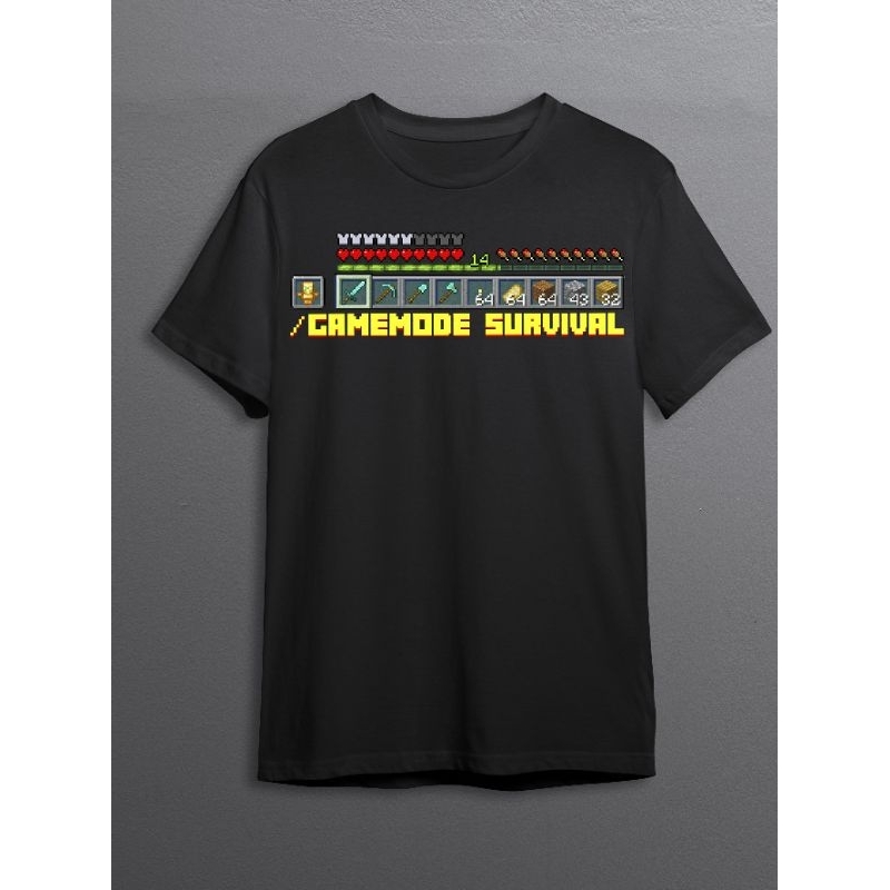 Jual Kaos Minecraft Gamemode Survival by ast. | Shopee Indonesia