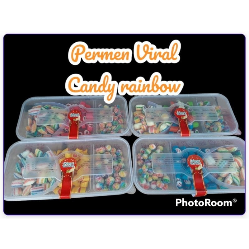 Jual Permen Viral Candy Rainbow/ Permen Candy 3 Sekat | Shopee Indonesia