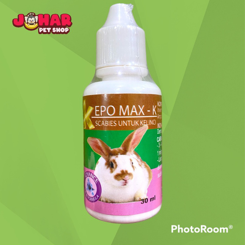 Jual Kepomax K obat scabies kutu demodex kulit kelinci rabbit 30ml ...