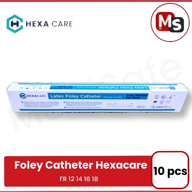 Jual Latex Foley Chateter 2 Way Hexacare Selang Urin Kencing Satuan ...