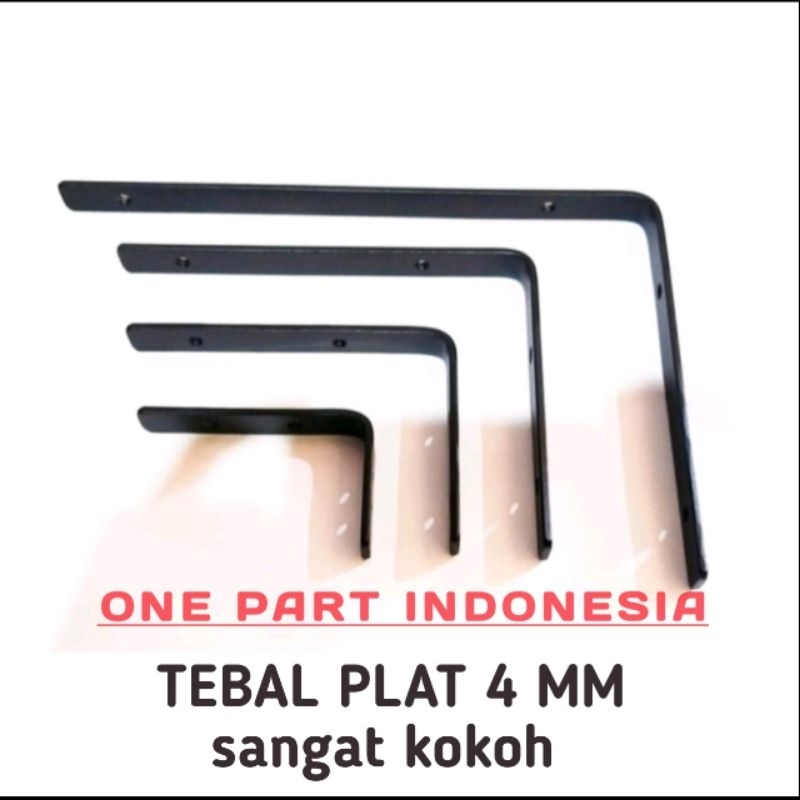 Jual Braket Besi Siku L Rak Dinding tebal plat 4mm sangat kokoh ...