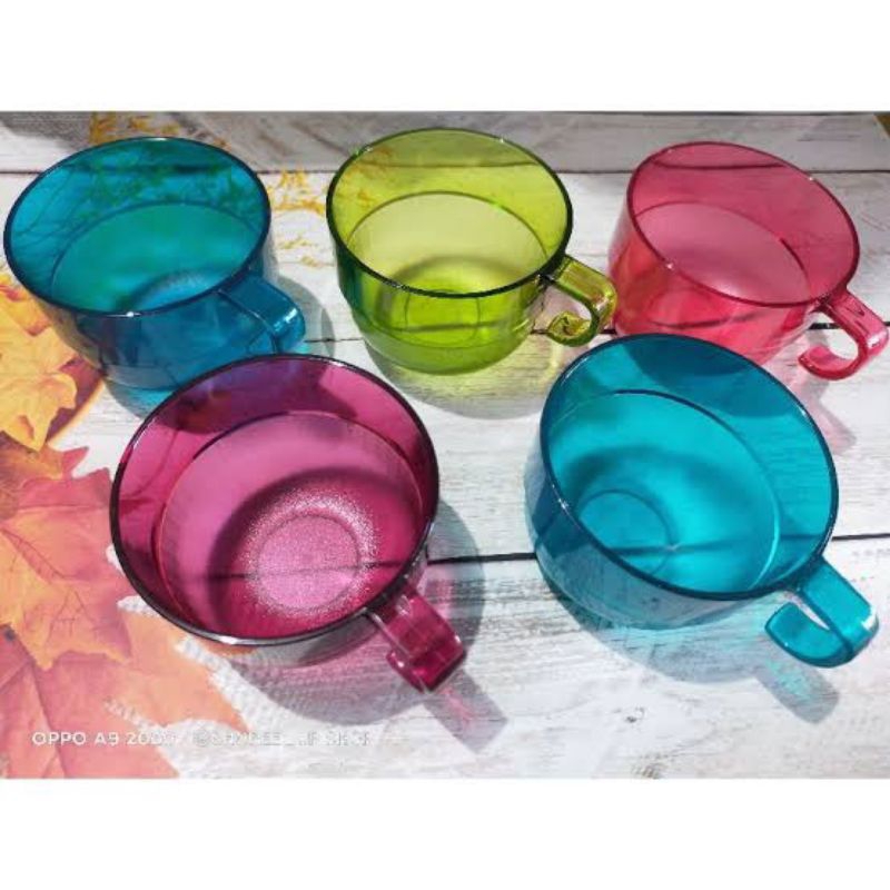 Jual tupperware cup watercolor cup wtc gelas sop buah cangkir kristal ...