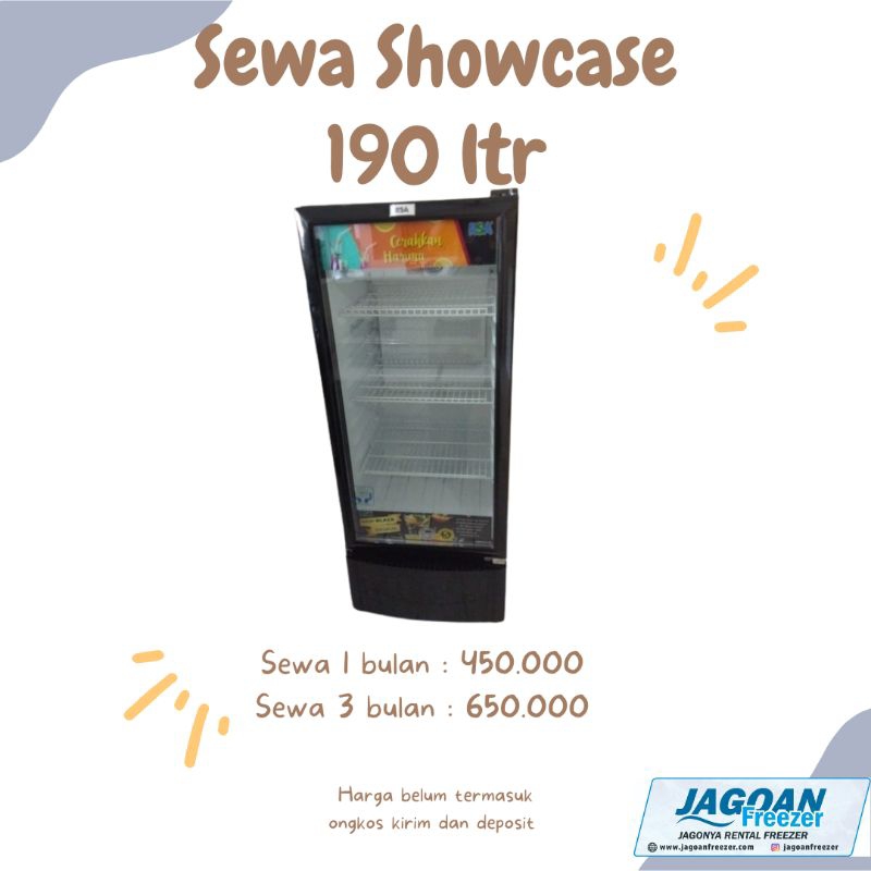 Jual Sewa Showcase 190ltr - 1 Bulan | Shopee Indonesia