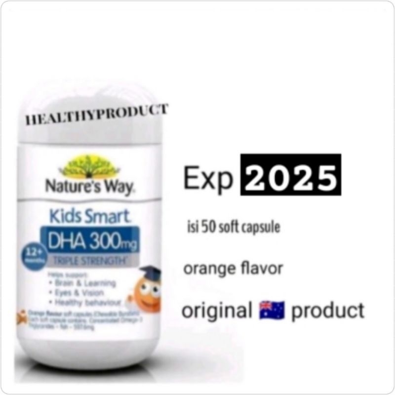 Jual nature's way kids smart dha 300 mg triple strengh | Shopee Indonesia