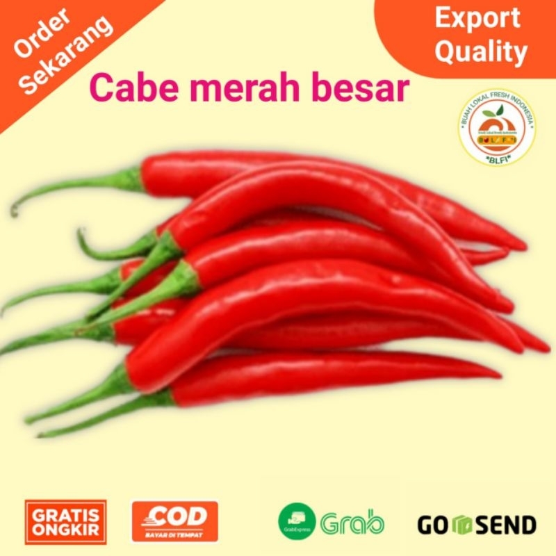 Jual CABE MERAH BESAR SEGAR/CABAI MERAH BESAR | Shopee Indonesia