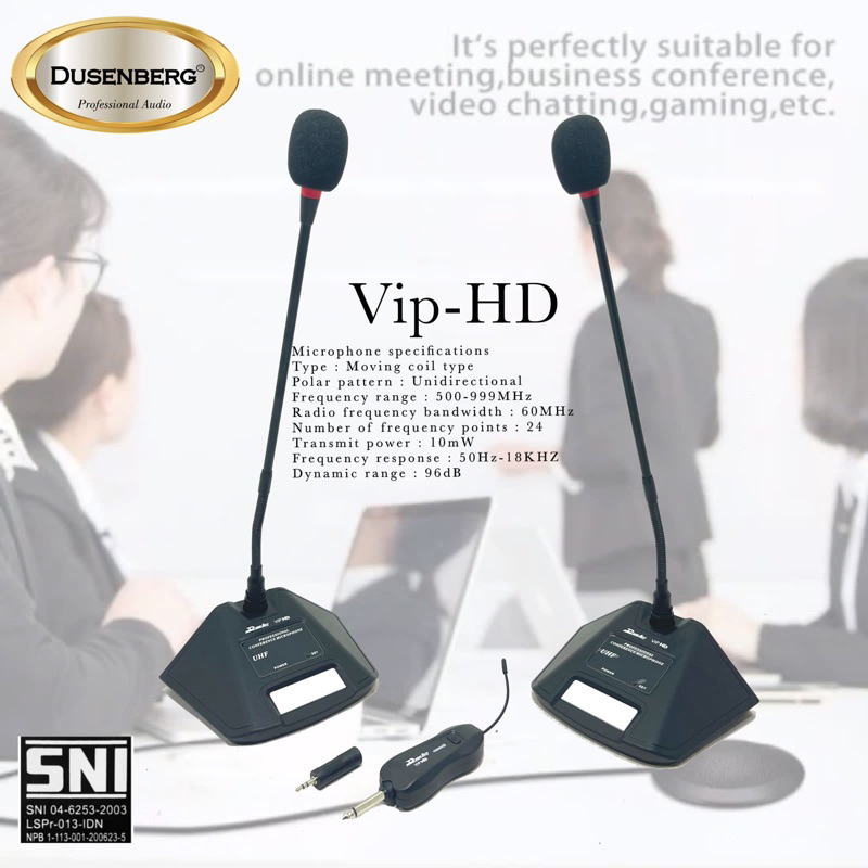 Jual Mic Wireless Podium Dusenberg Vip HD Original Conference 2 Mic ...