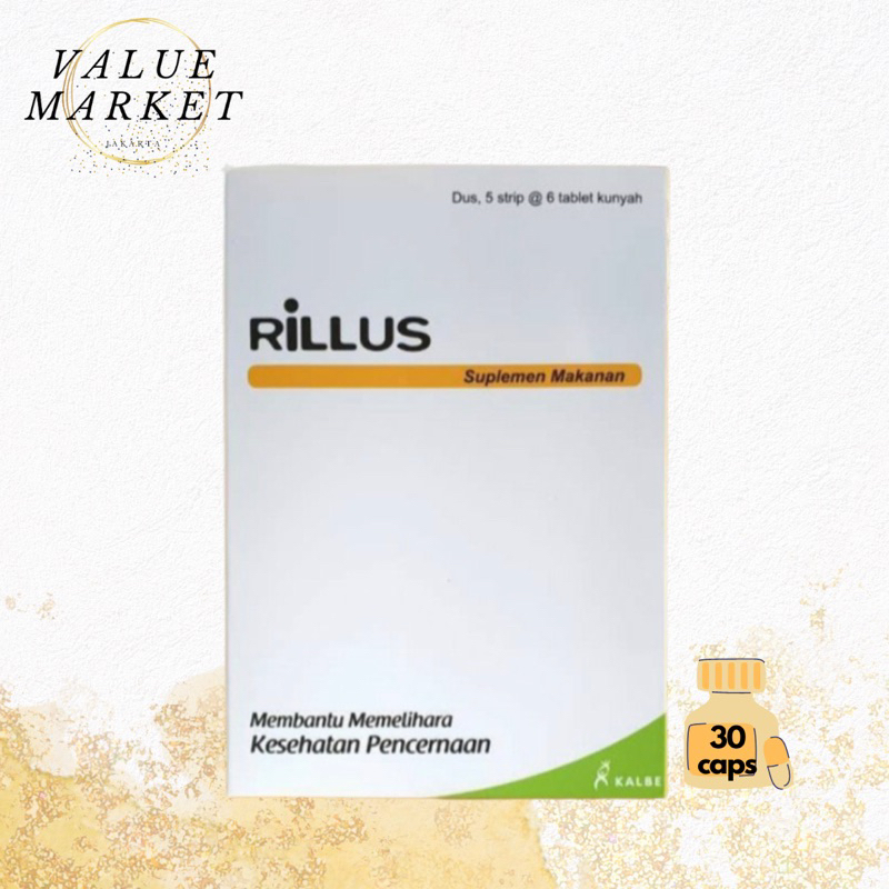 Jual Rillus Box isi 30 tablet kunyah (probiotik untuk kesehatan ...