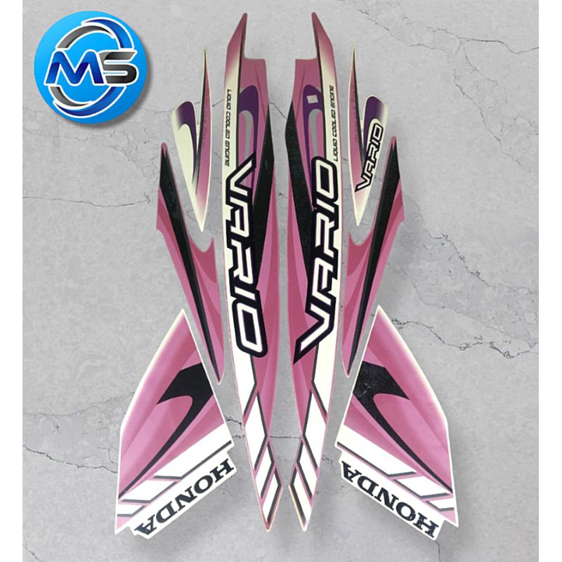 Jual Stiker Striping Motor Vario 110 Karbu 2009 Pink Sticker Lis Body ...