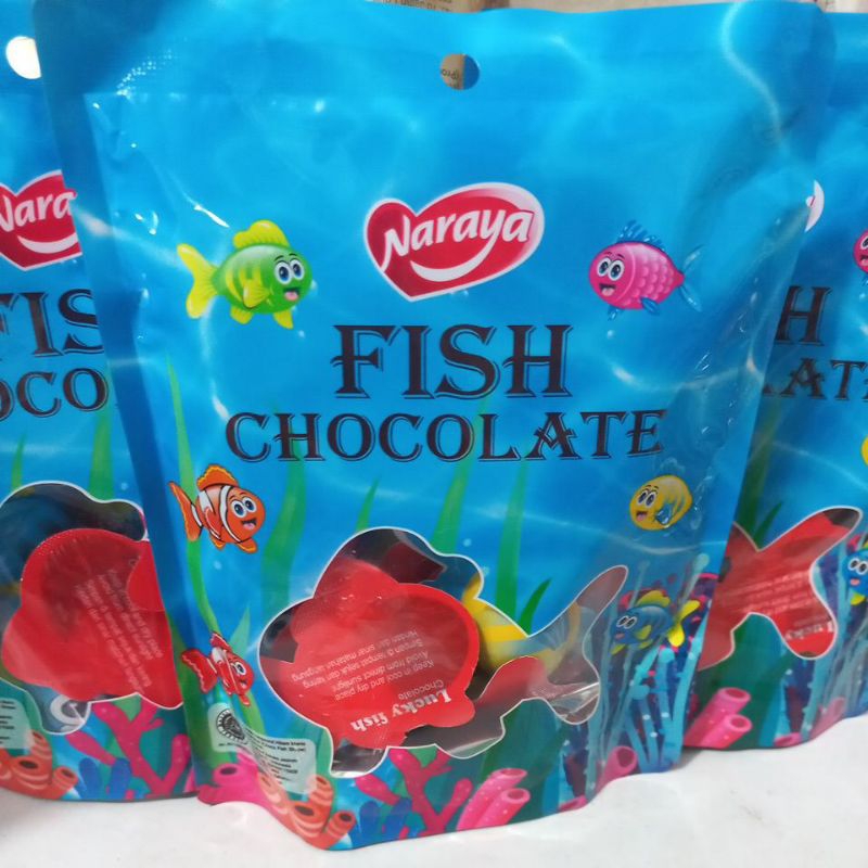 Jual Naraya Fish Chocolate / Coklat Susu Bentuk Ikan 90g | Shopee Indonesia