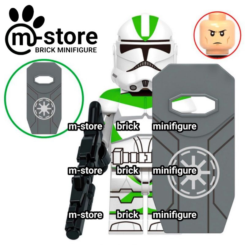 Jual brick star wars 442nd clone trooper blast shield mini toy figure ...